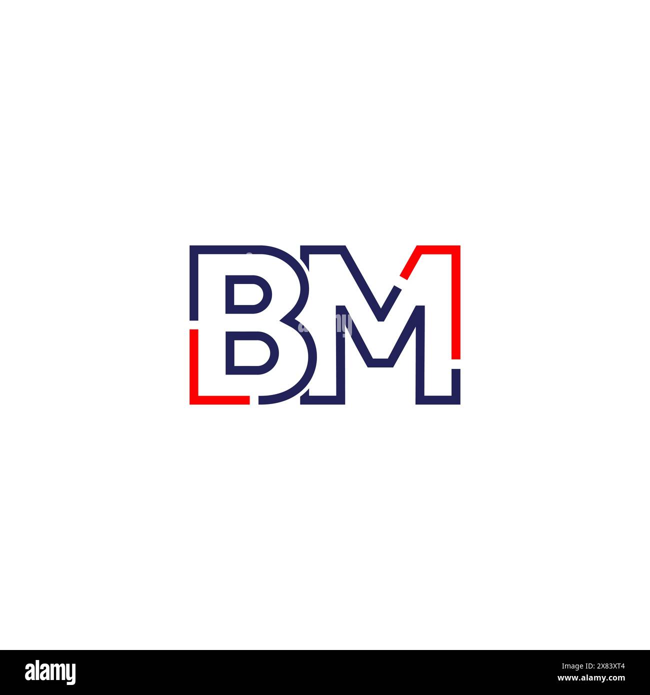 Bm logo design Stock Vector Images - Alamy