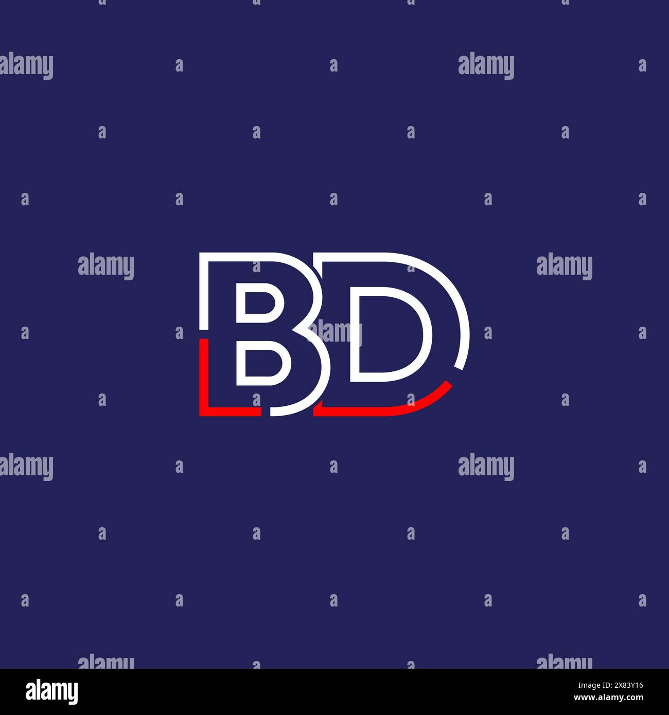 BD tech logo concept design Stock Vector Image & Art - Alamy