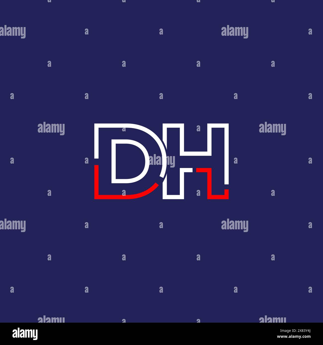 Dh logo design hi-res stock photography and images - Alamy