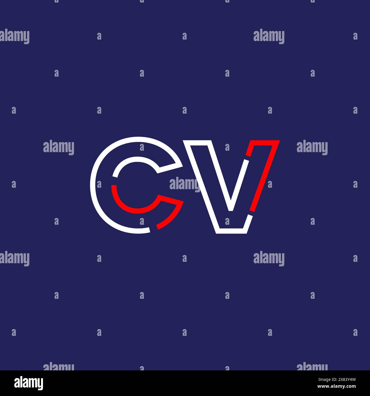 Cv logo design Stock Vector Images - Alamy