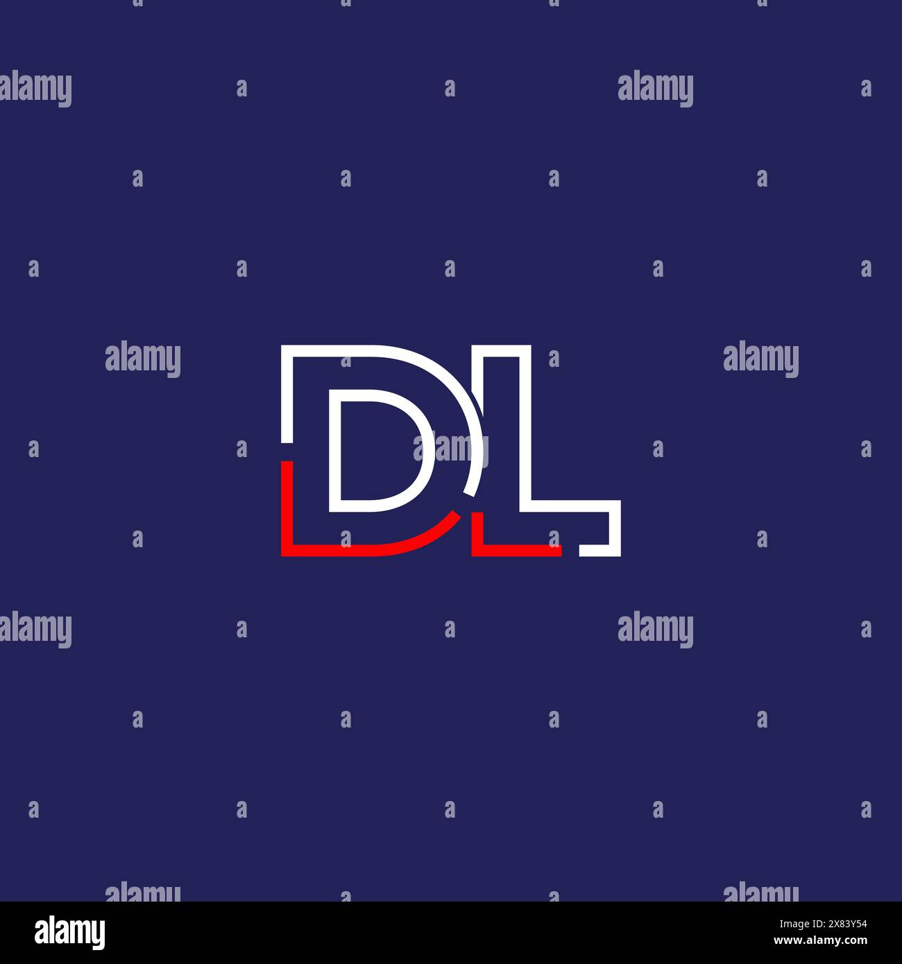 Dl logo design Stock Vector Images - Alamy
