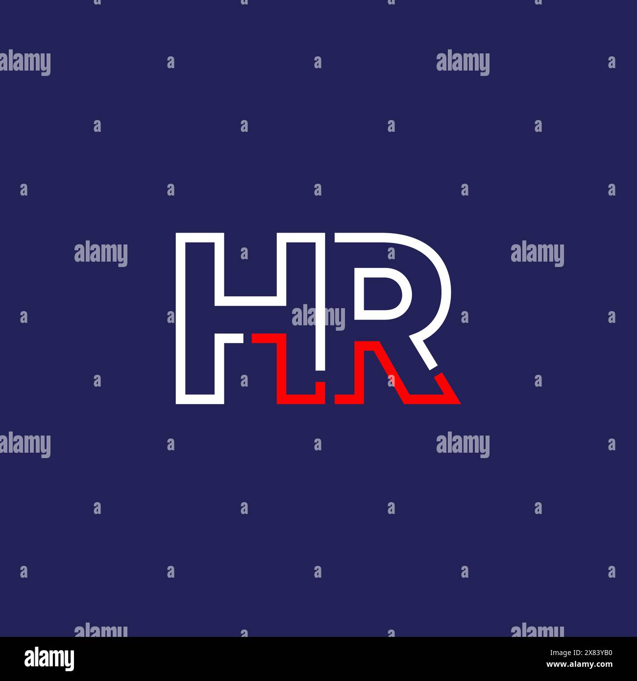 Hr logo design hi-res stock photography and images - Alamy