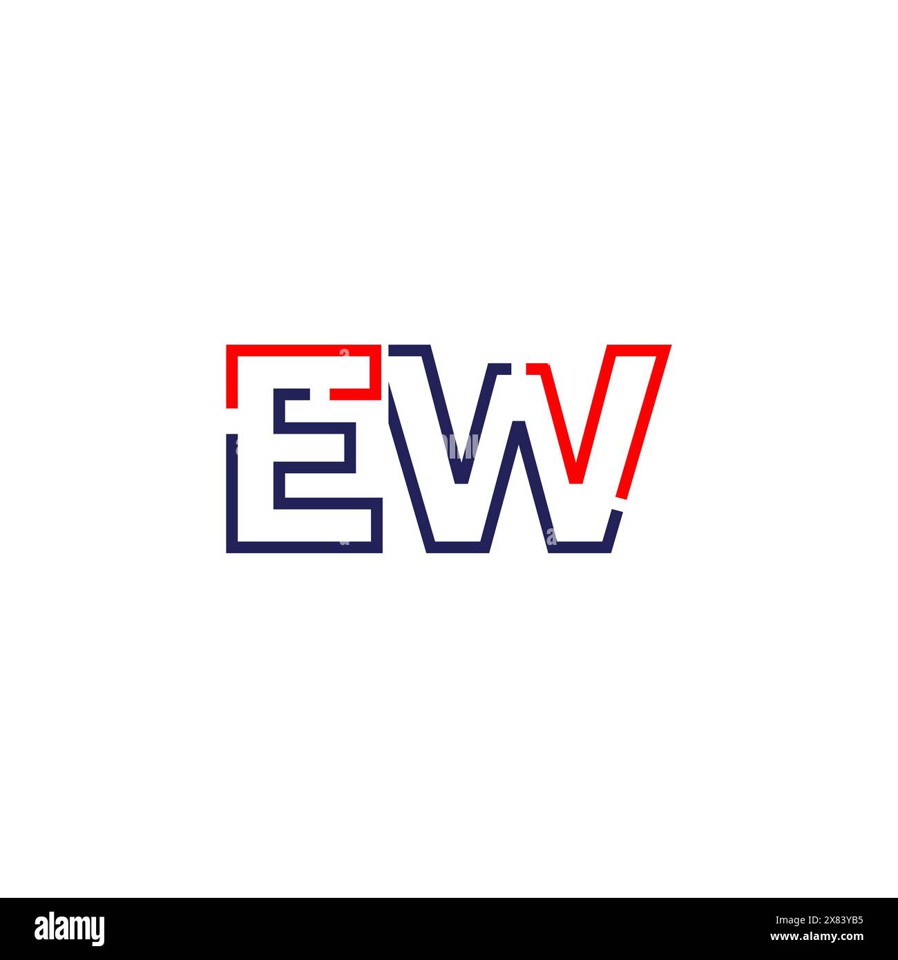 Ew logo design hi-res stock photography and images - Alamy