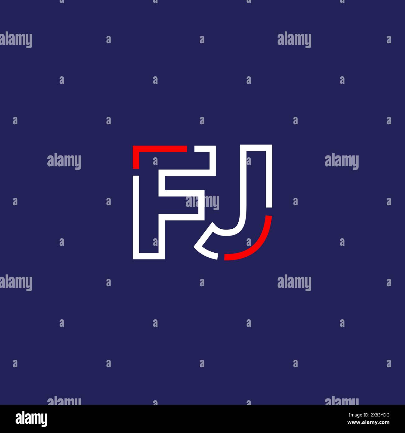 FJ tech logo concept design Stock Vector Image & Art - Alamy