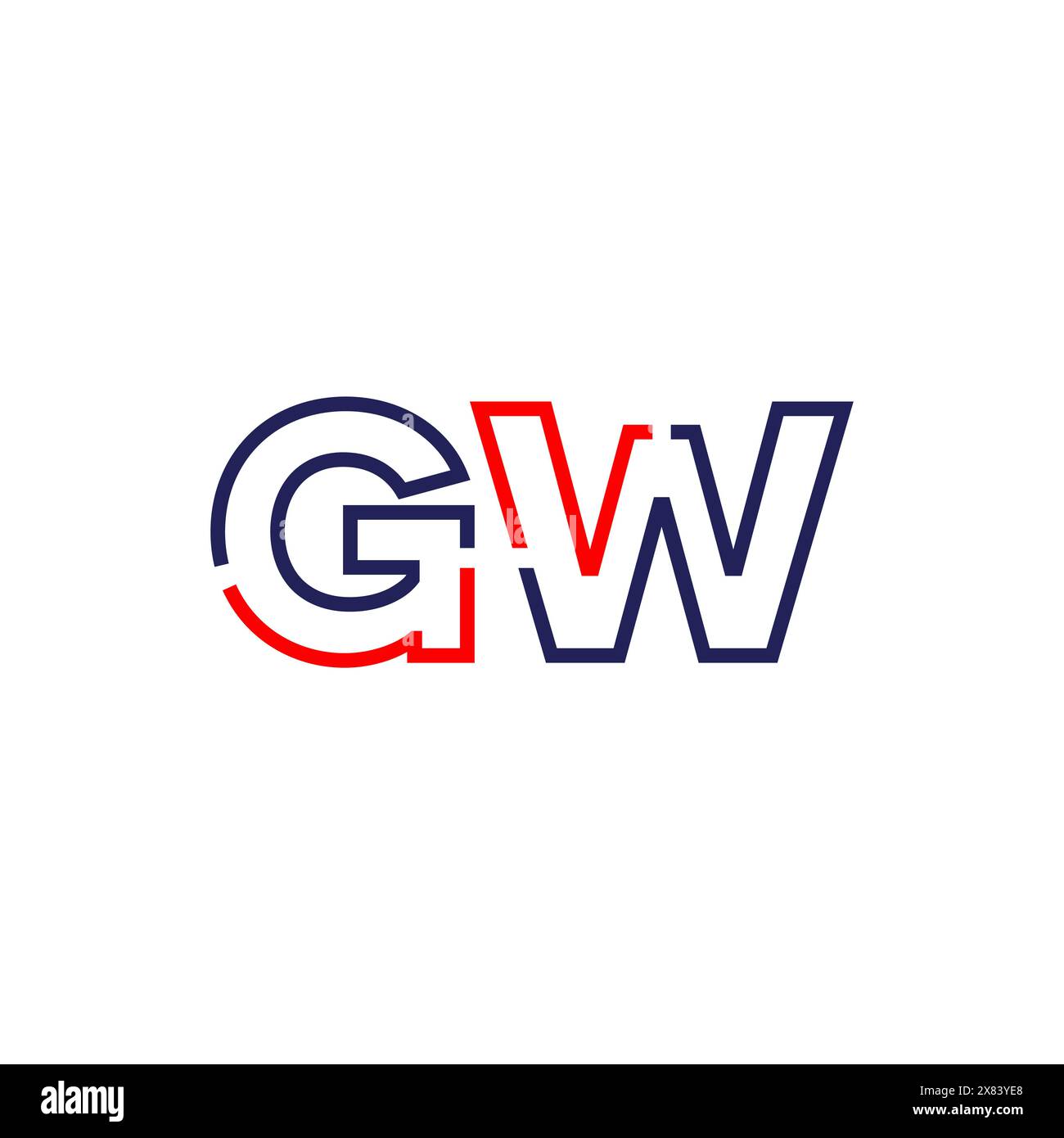 Gw logo design hi-res stock photography and images - Alamy