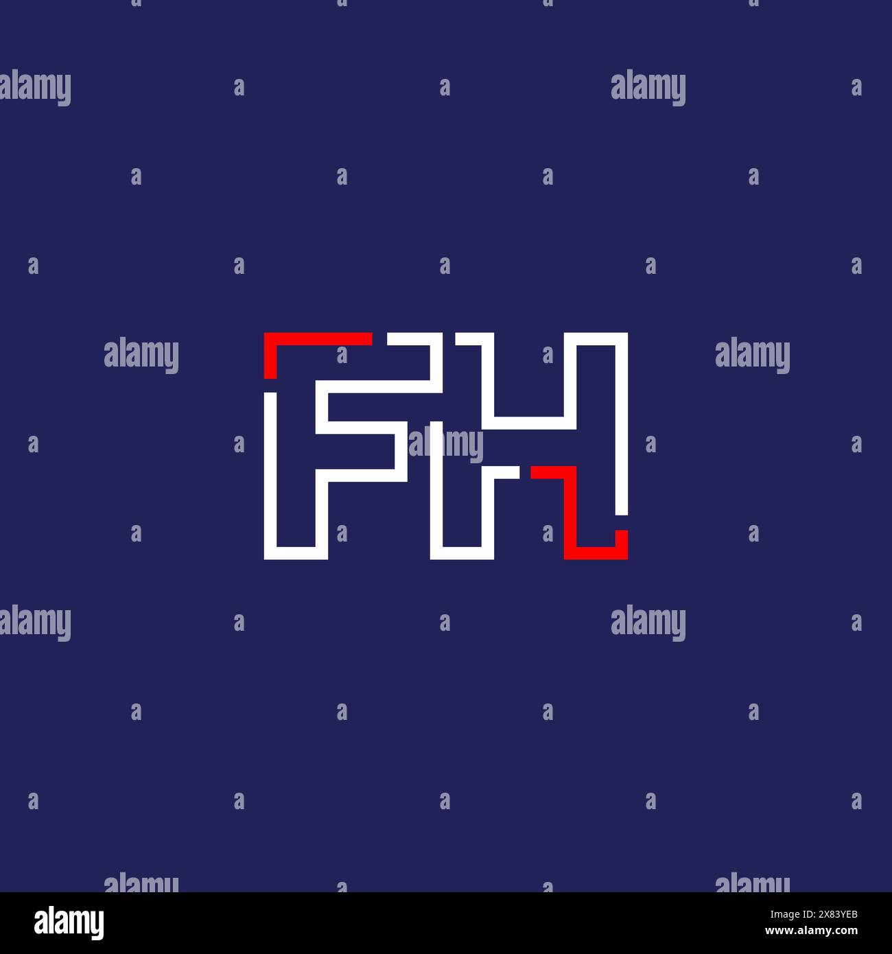 Fh logo design hi-res stock photography and images - Alamy