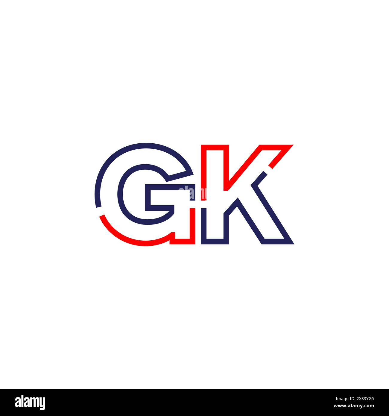 Gk logo design hi-res stock photography and images - Alamy