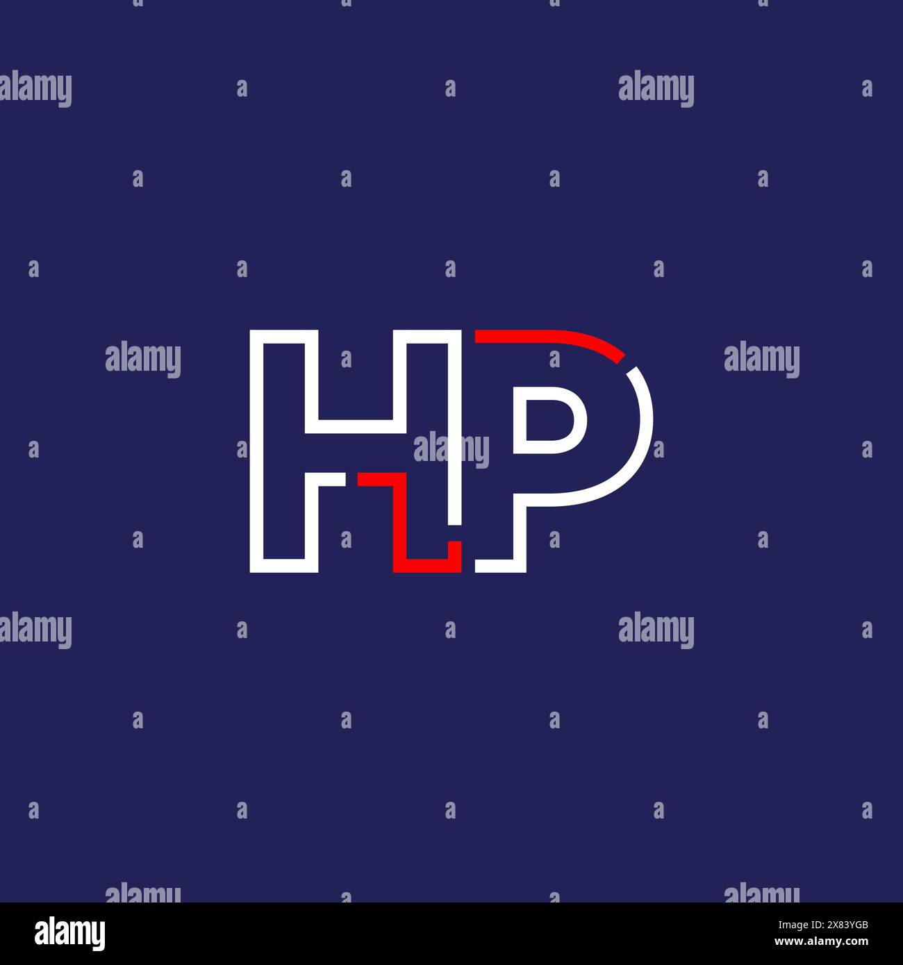 Hp logo design vector vectors hi-res stock photography and images - Alamy