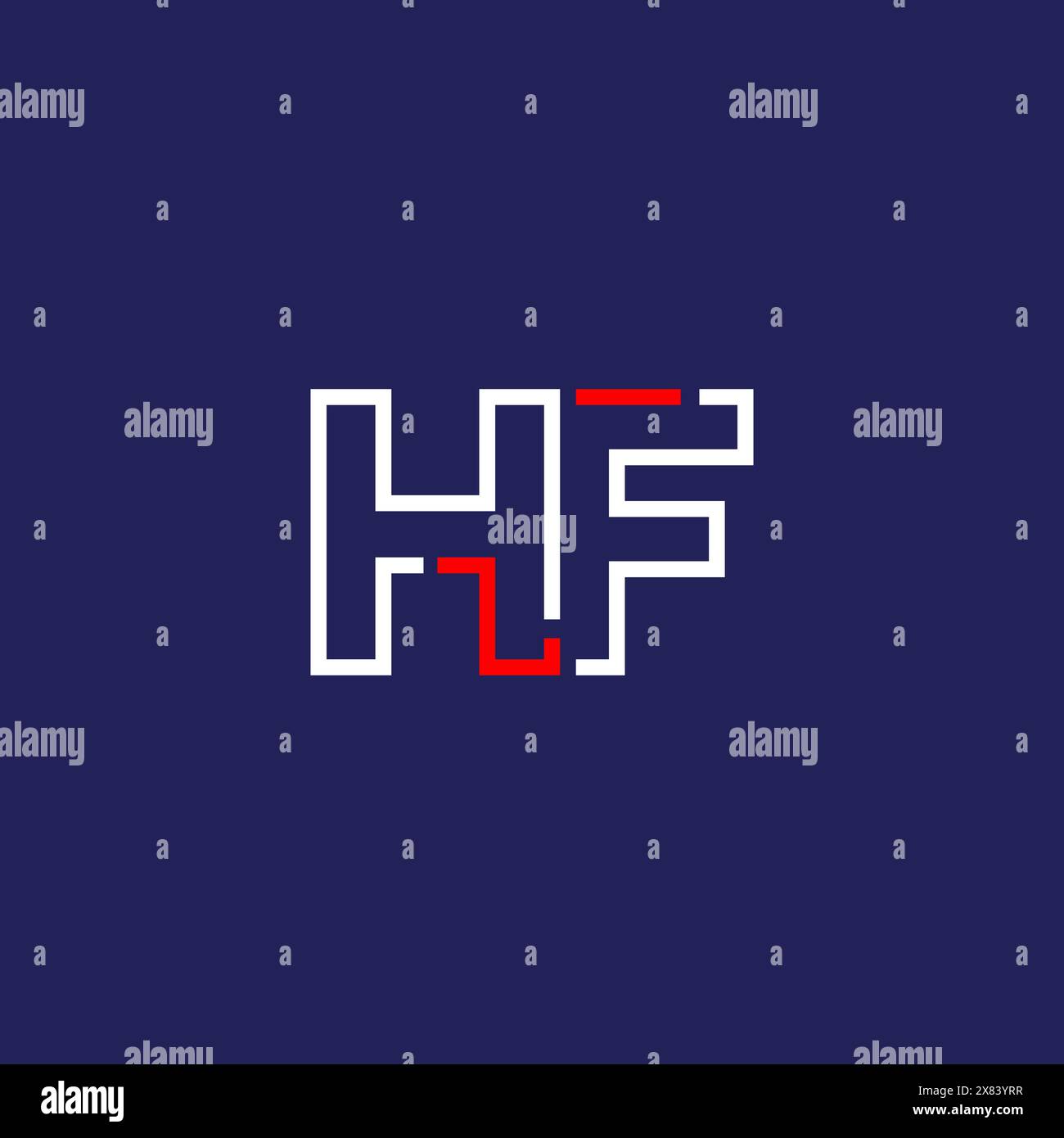 Hf logo design hi-res stock photography and images - Alamy