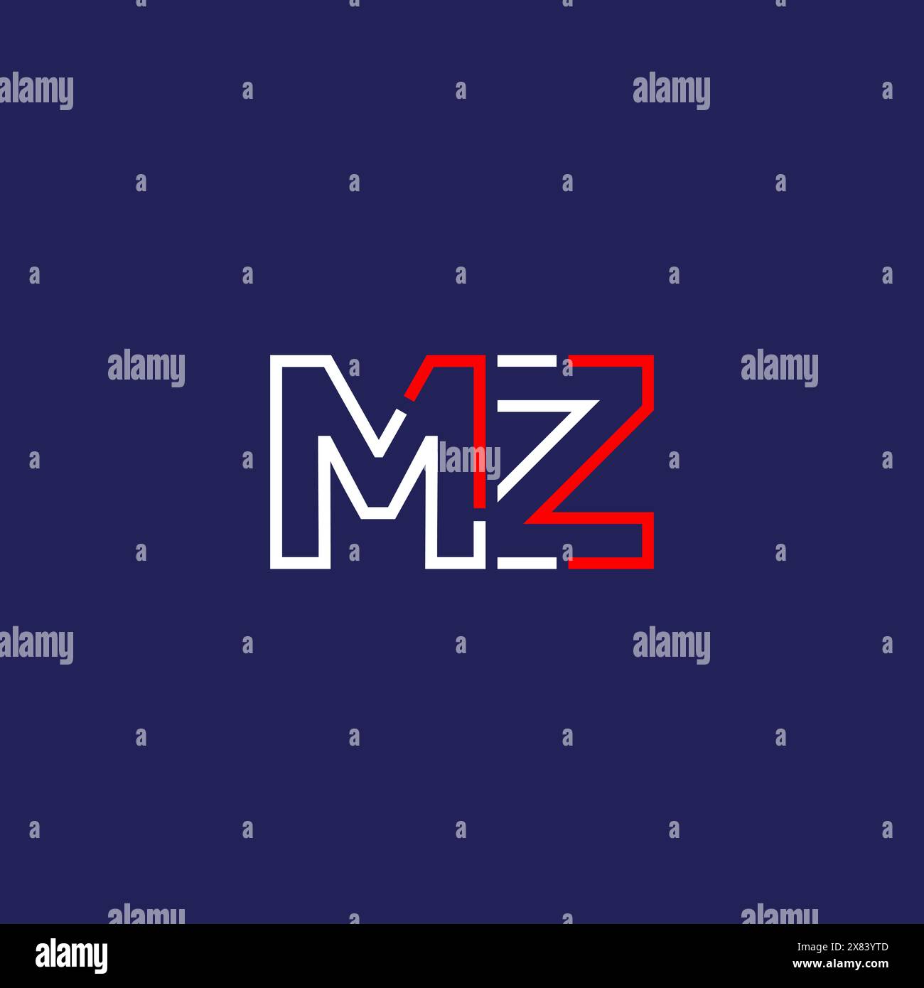MZ tech logo concept design Stock Vector Image & Art - Alamy