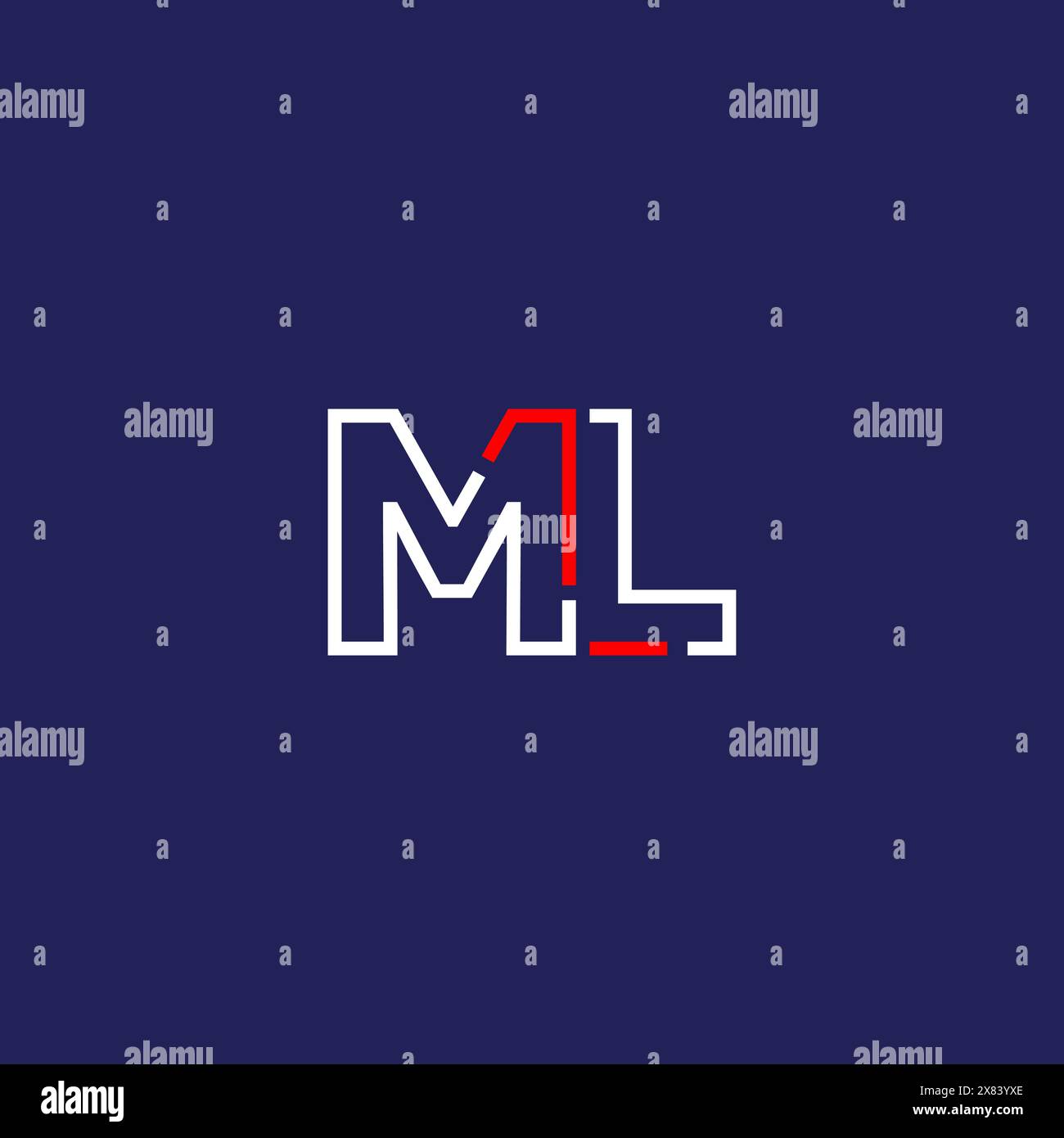 ML tech logo concept design Stock Vector Image & Art - Alamy