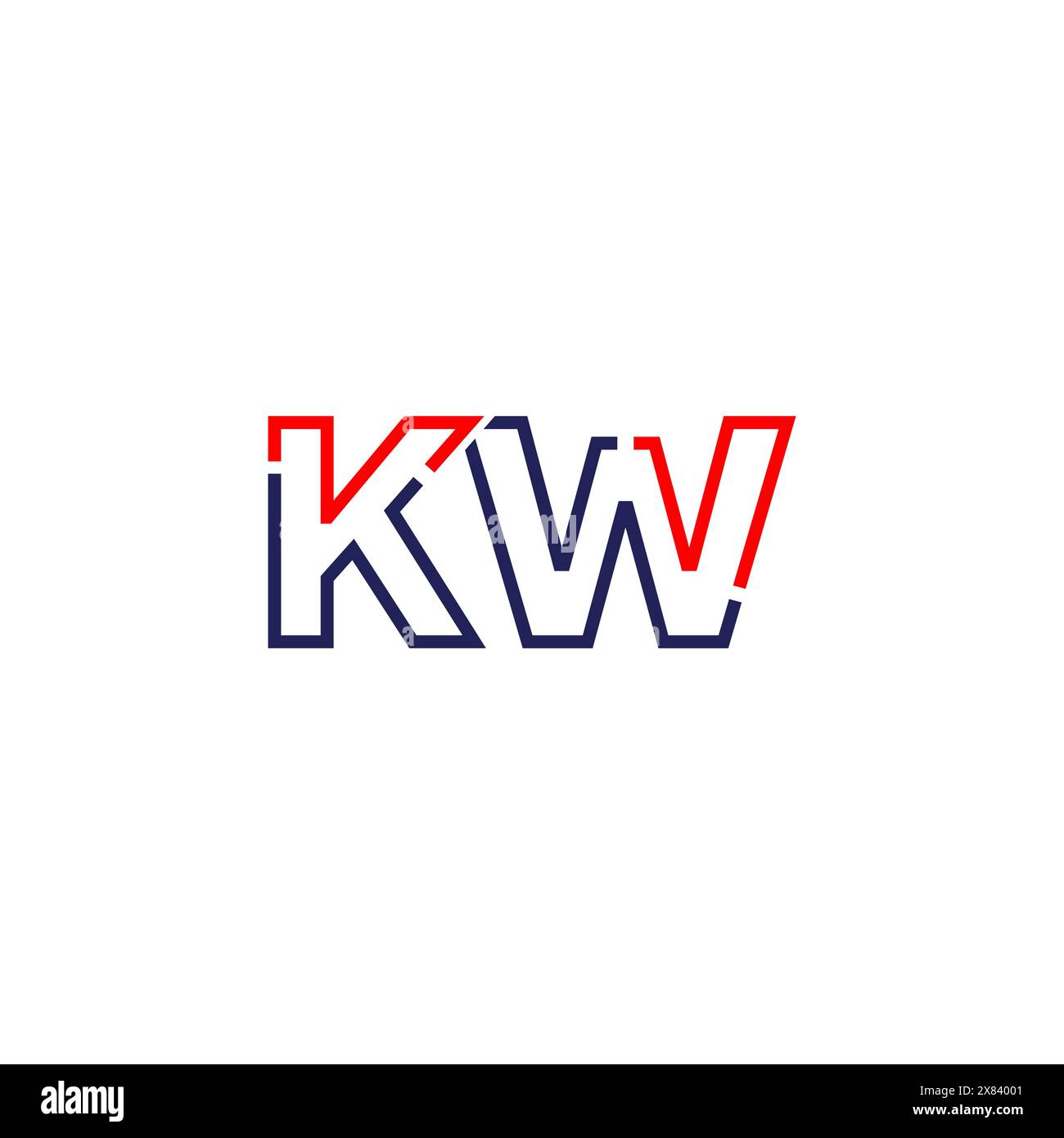 Kw logo design hi-res stock photography and images - Alamy