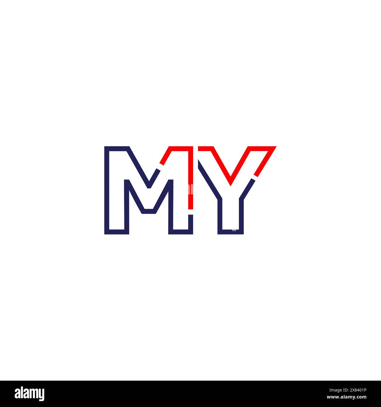 MY tech logo concept design Stock Vector Image & Art - Alamy