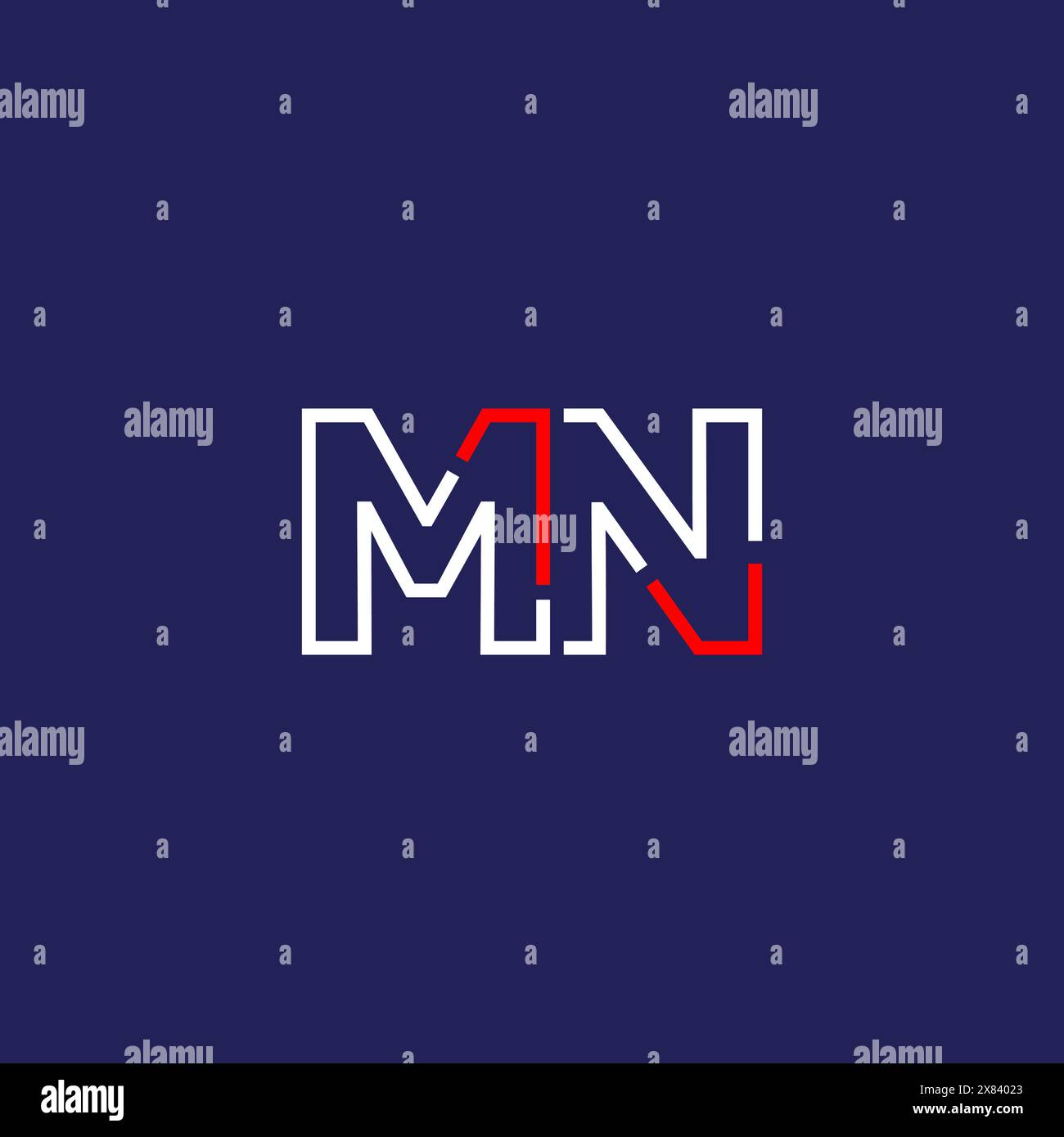 Mn logo design hi-res stock photography and images - Alamy