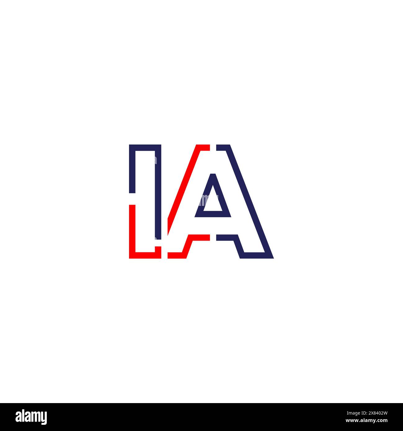 IA tech logo concept design Stock Vector Image & Art - Alamy