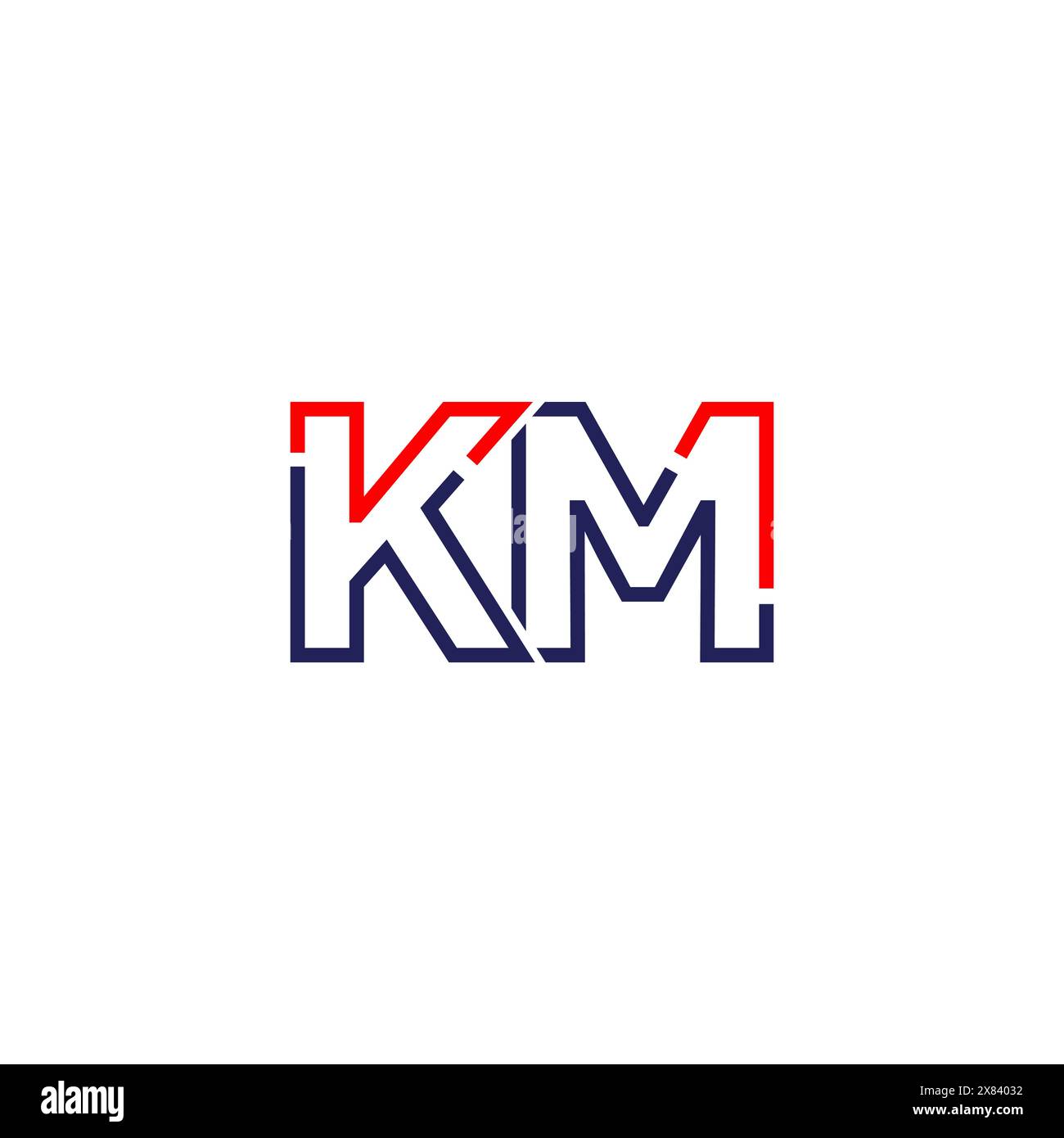 Km logo design hi-res stock photography and images - Alamy