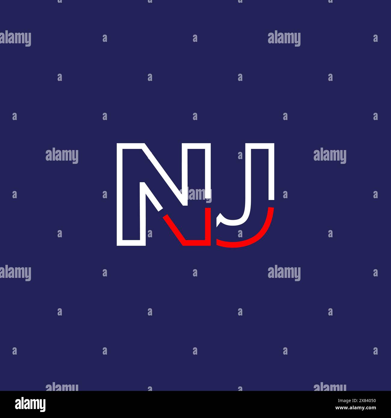 NJ tech logo concept design Stock Vector Image & Art - Alamy