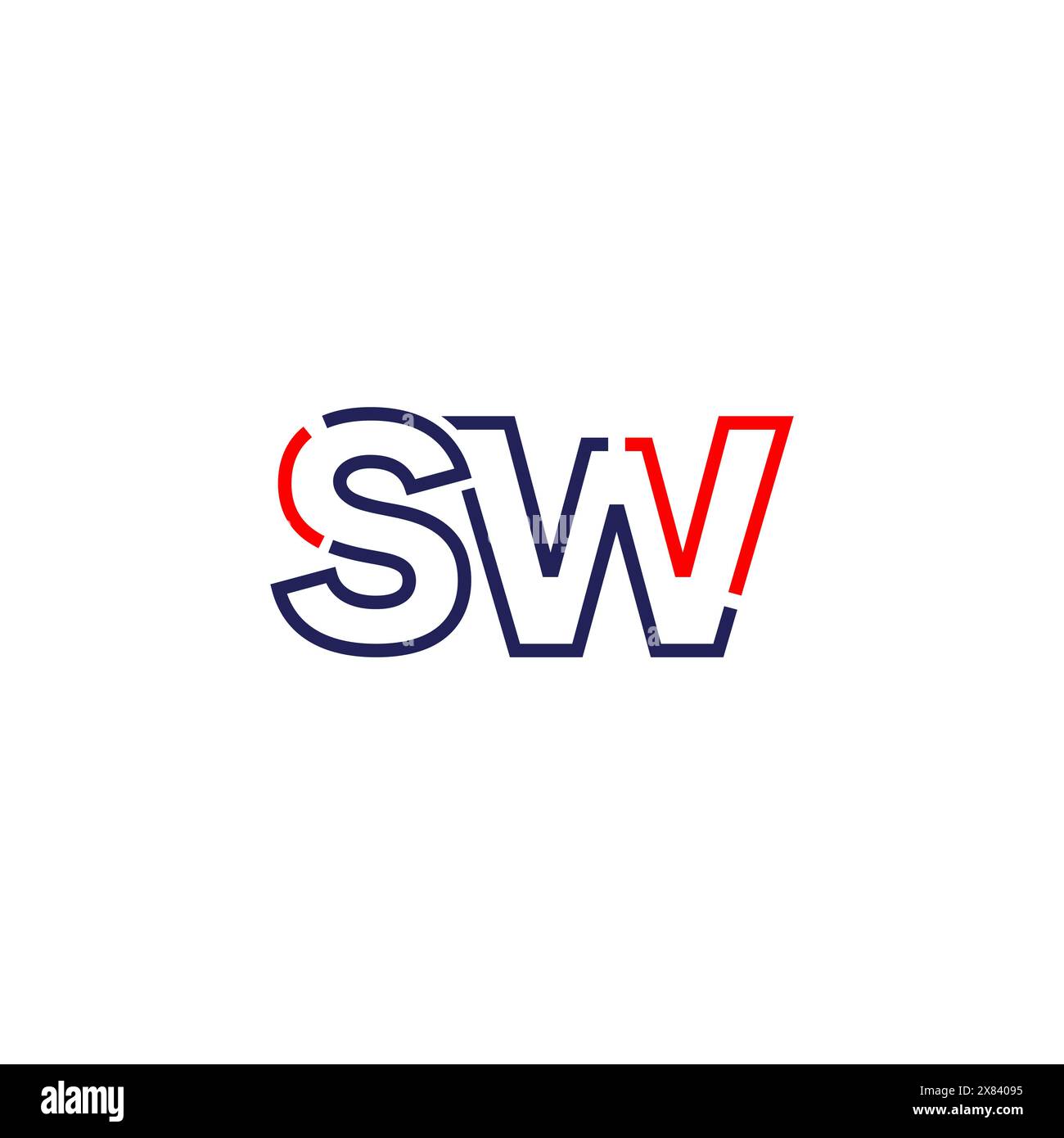 SW tech logo concept design Stock Vector Image & Art - Alamy