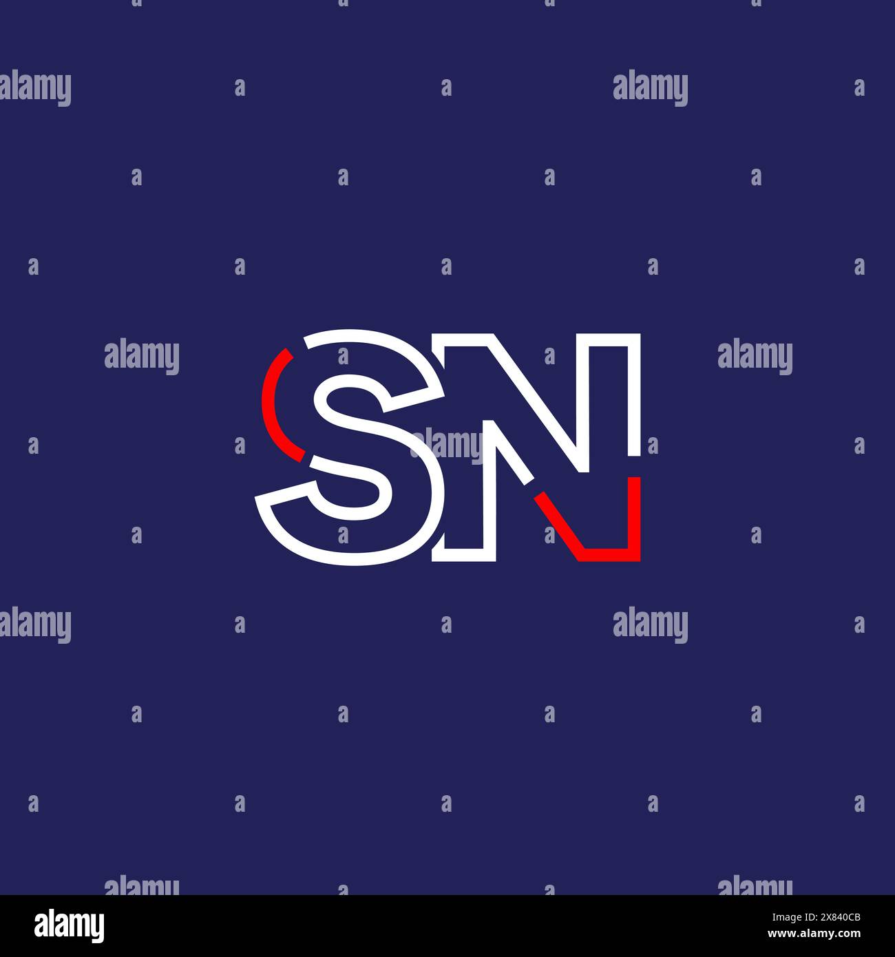 Sn logo design hi-res stock photography and images - Alamy