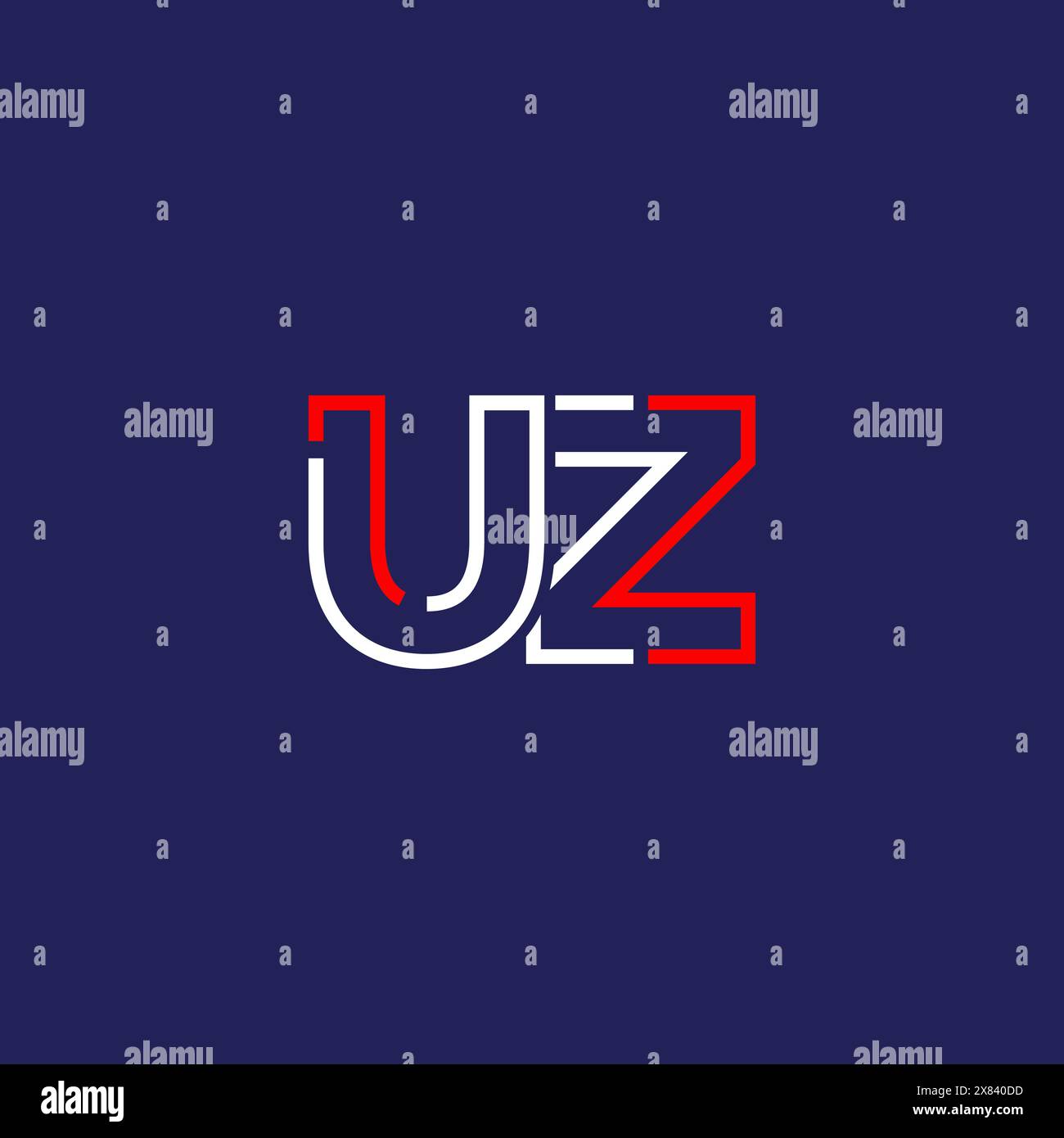 UZ tech logo concept design Stock Vector Image & Art - Alamy