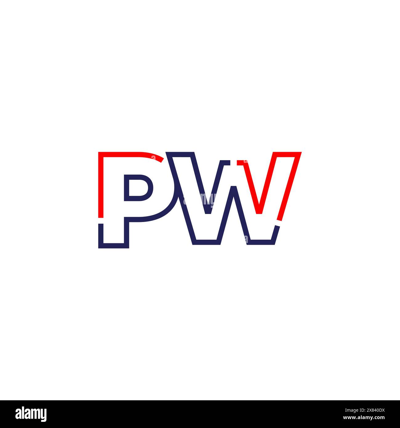 Pw logo design hi-res stock photography and images - Alamy