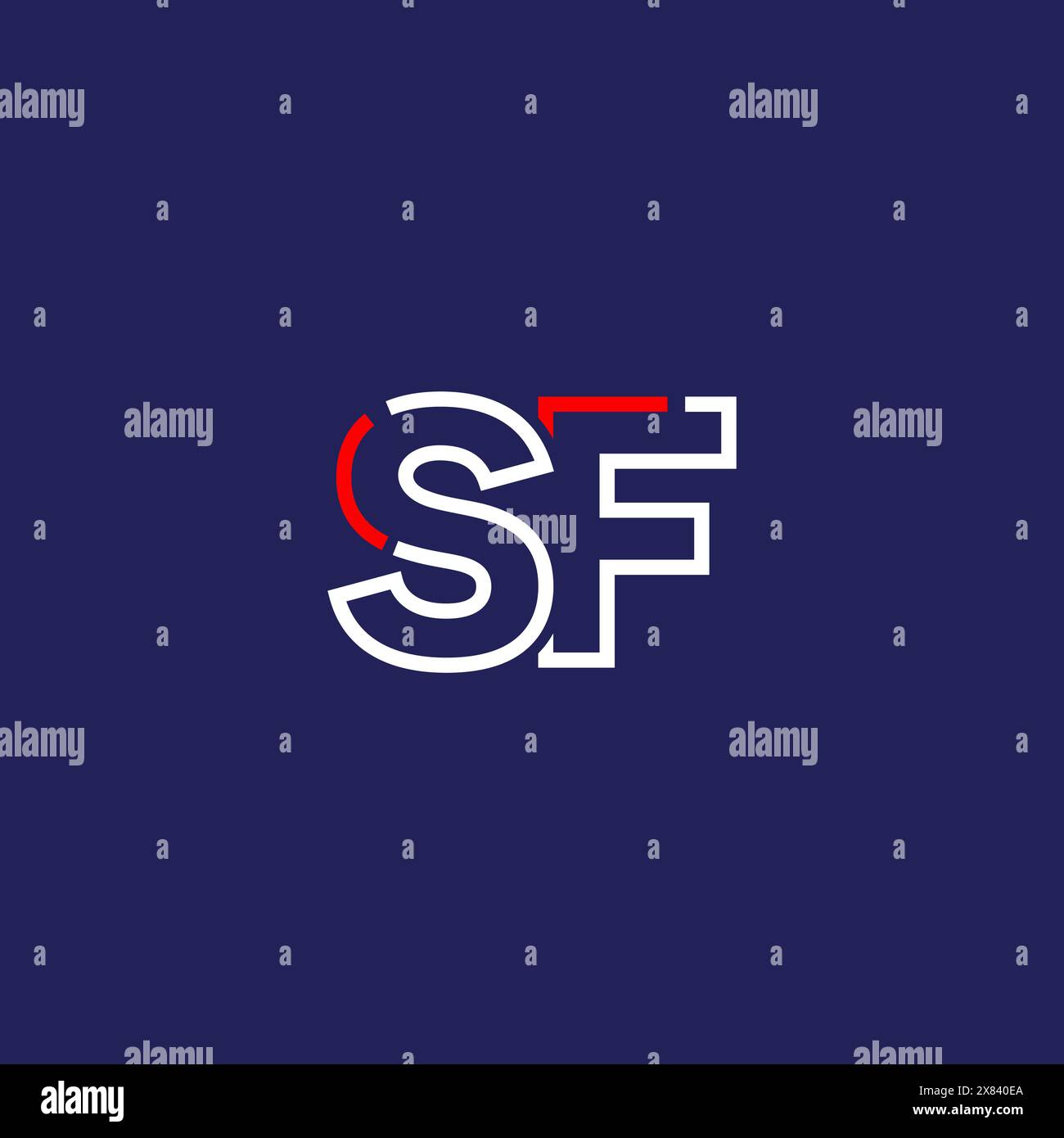 SF tech logo concept design Stock Vector Image & Art - Alamy
