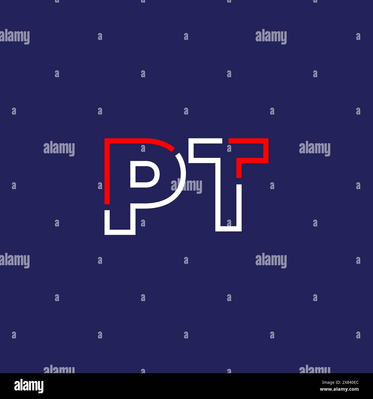 Pt logo design hi-res stock photography and images - Alamy