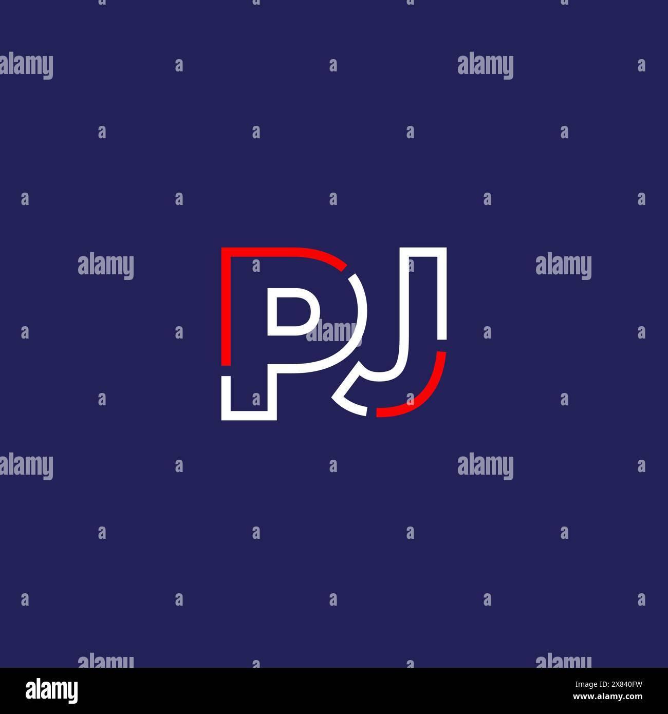 Pj logo design hi-res stock photography and images - Alamy