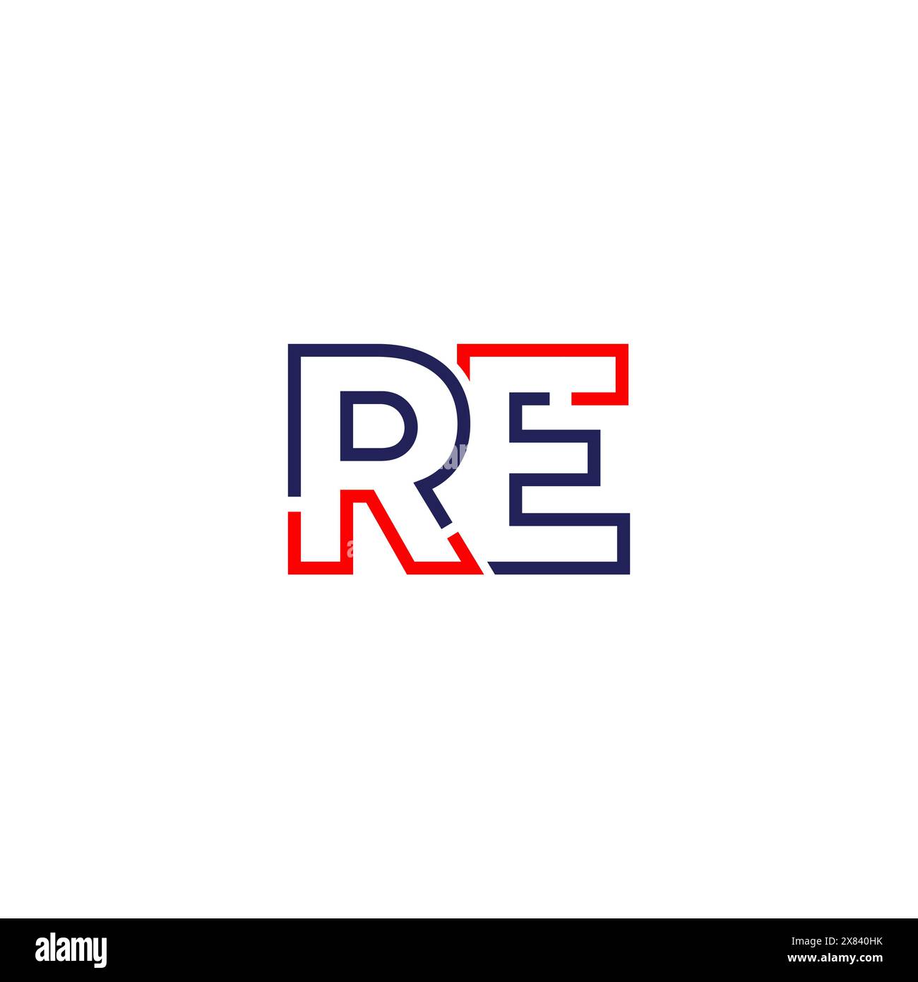 RE tech logo concept design Stock Vector Image & Art - Alamy