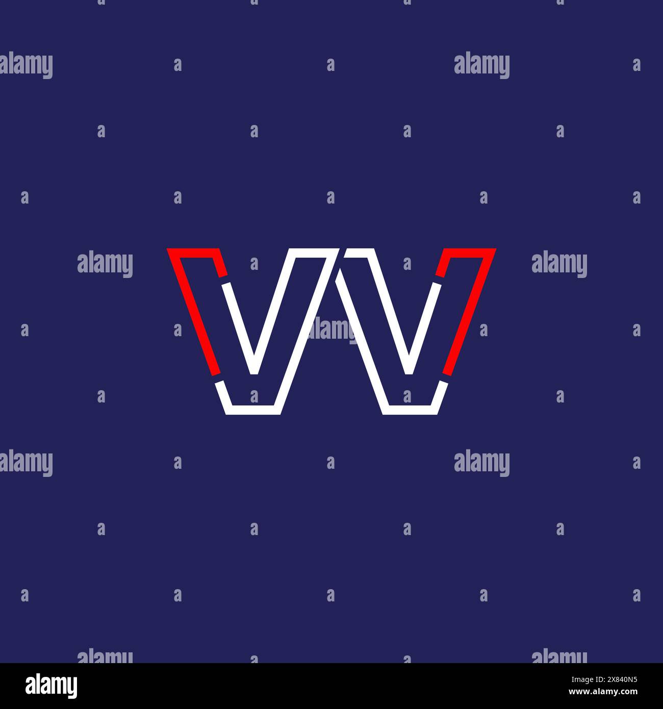 Vv logo design hi-res stock photography and images - Alamy
