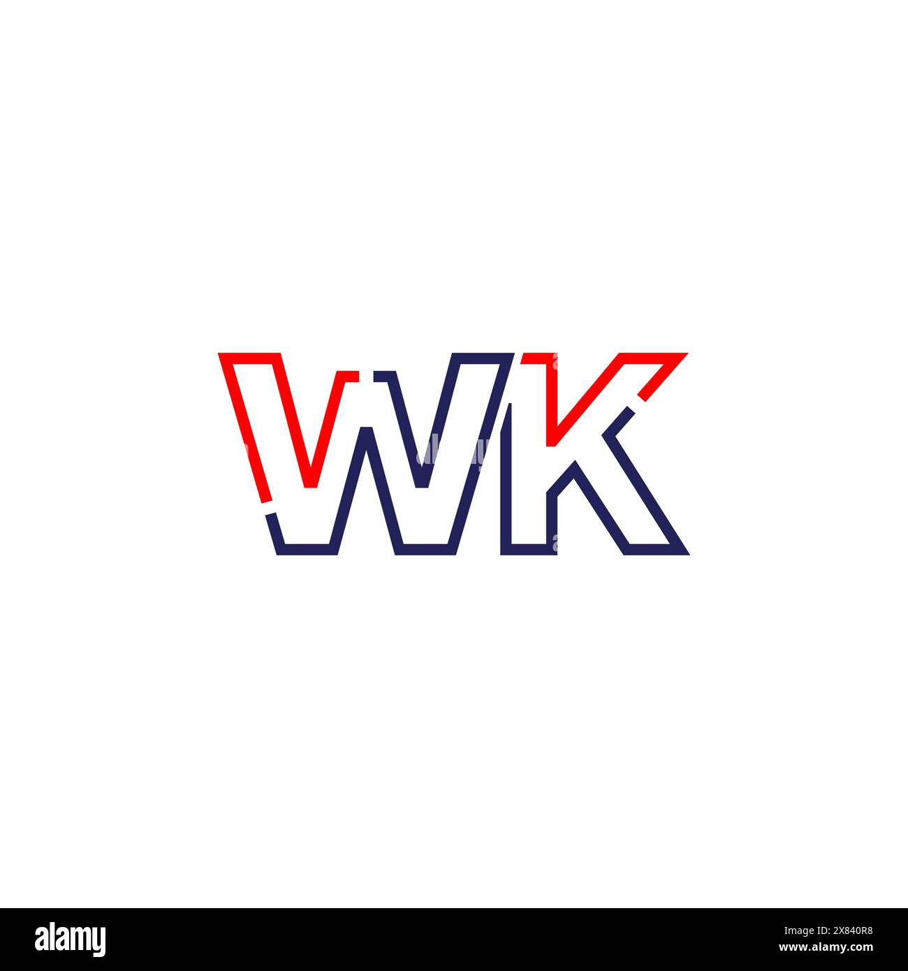 WK tech logo concept design Stock Vector Image & Art - Alamy