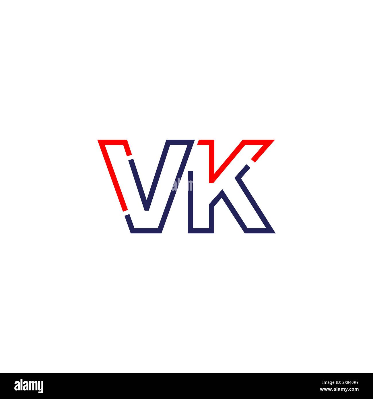 Vk logo design Stock Vector Images - Alamy