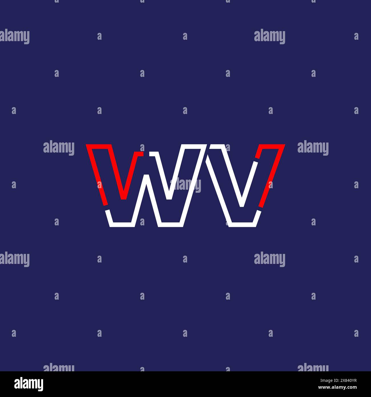 Wv logo design hi-res stock photography and images - Alamy