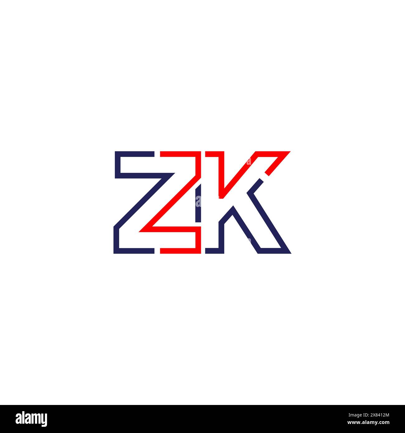 Zk logo design hi-res stock photography and images - Alamy