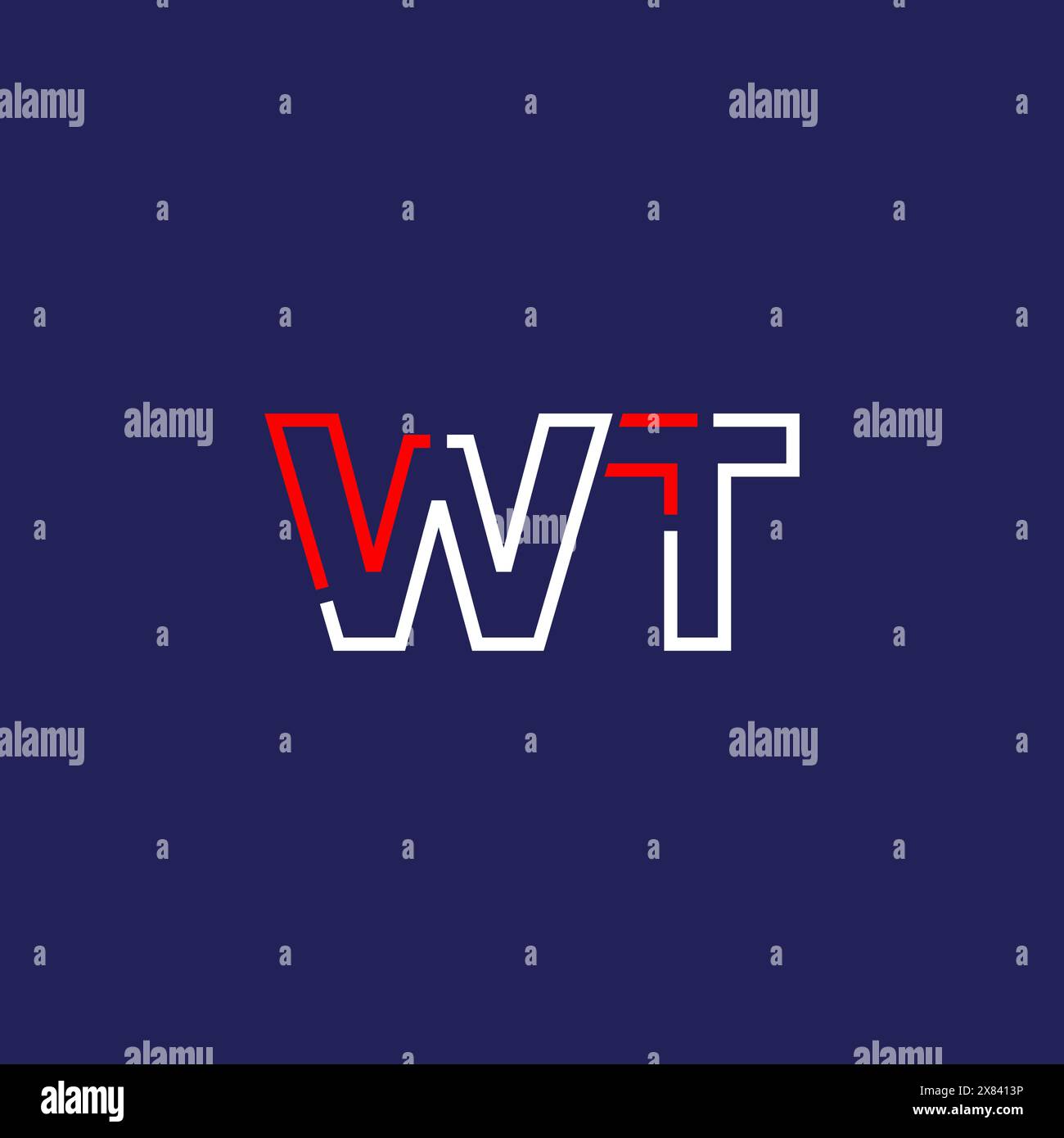 WT tech logo concept design Stock Vector Image & Art - Alamy