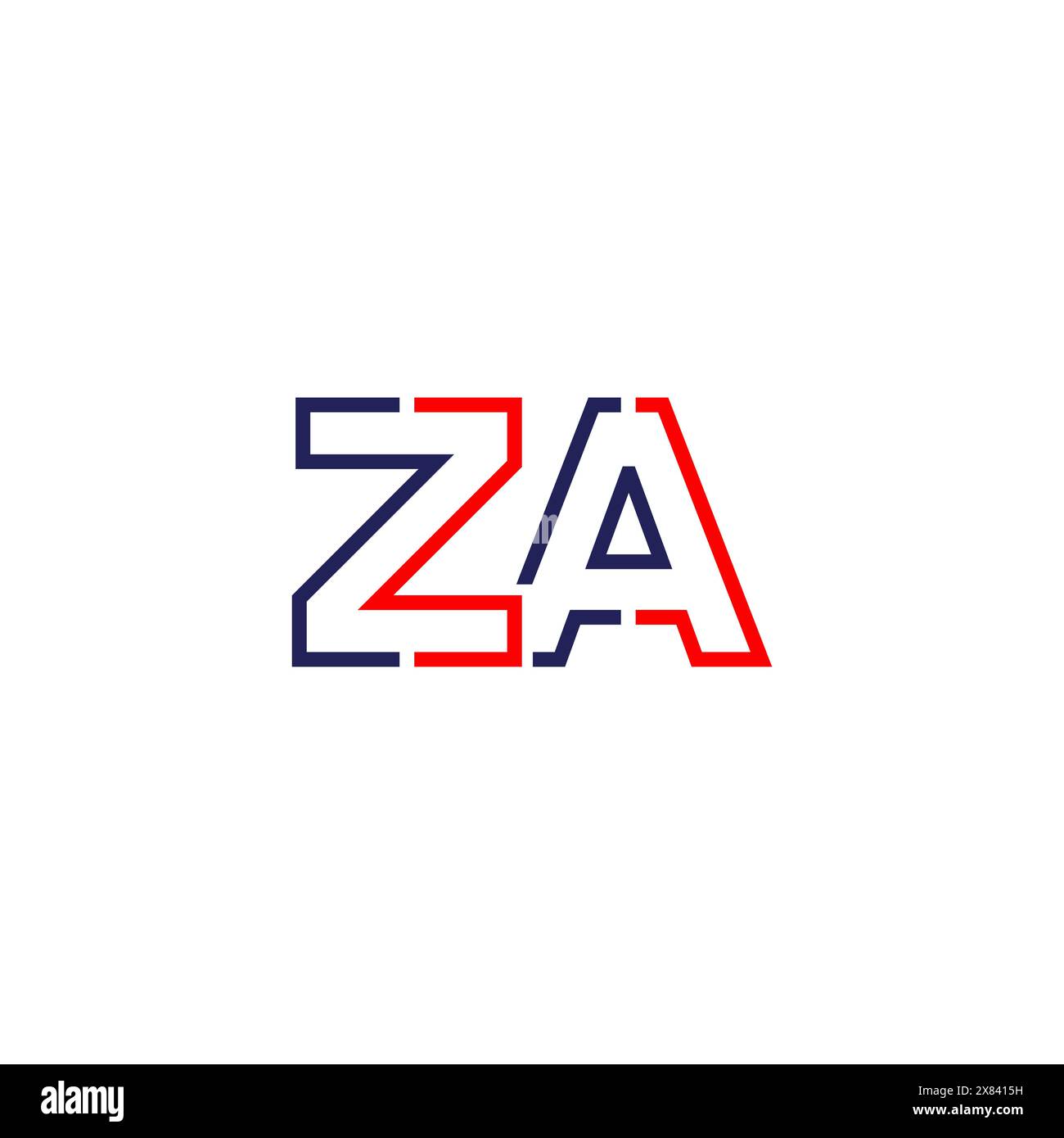 ZA tech logo concept design Stock Vector Image & Art - Alamy