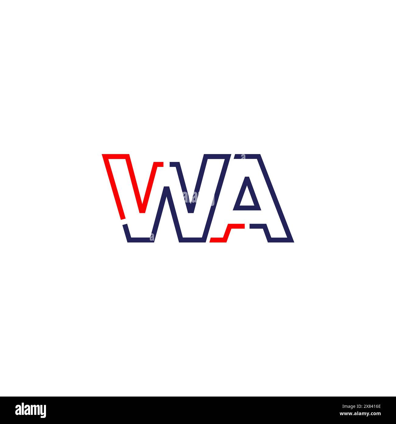 WA tech logo concept design Stock Vector Image & Art - Alamy