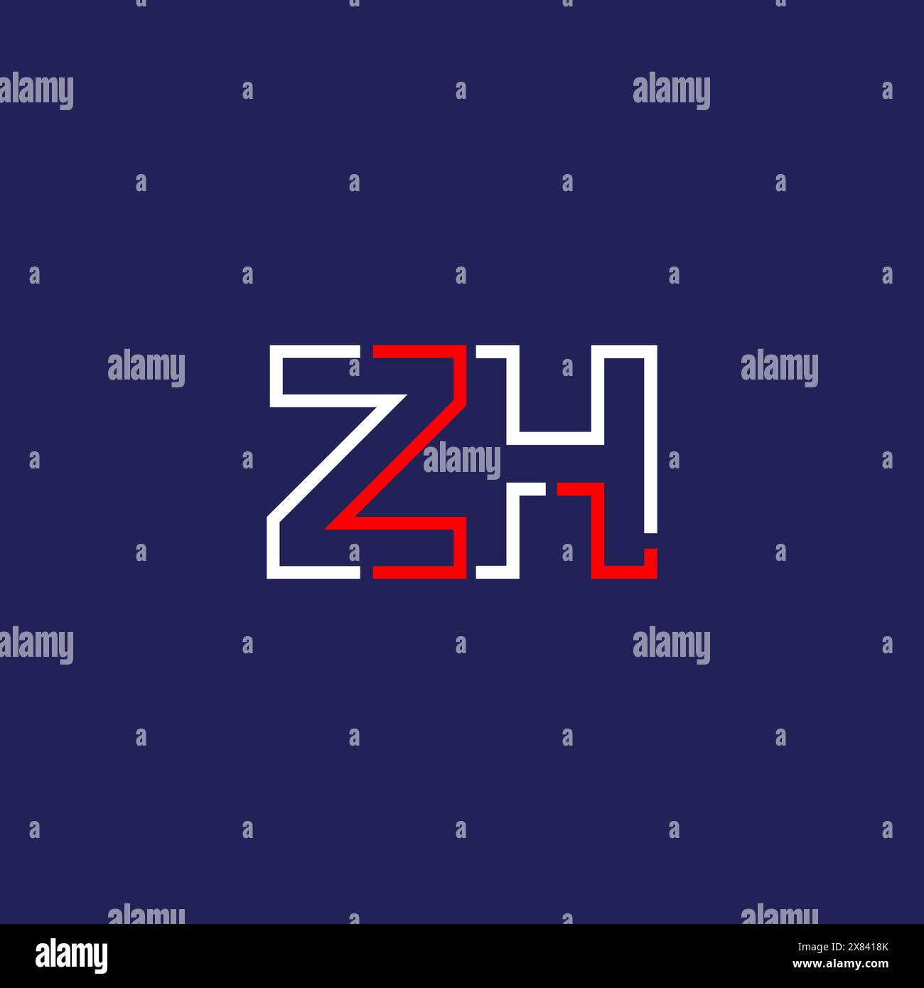 ZH tech logo concept design Stock Vector Image & Art - Alamy