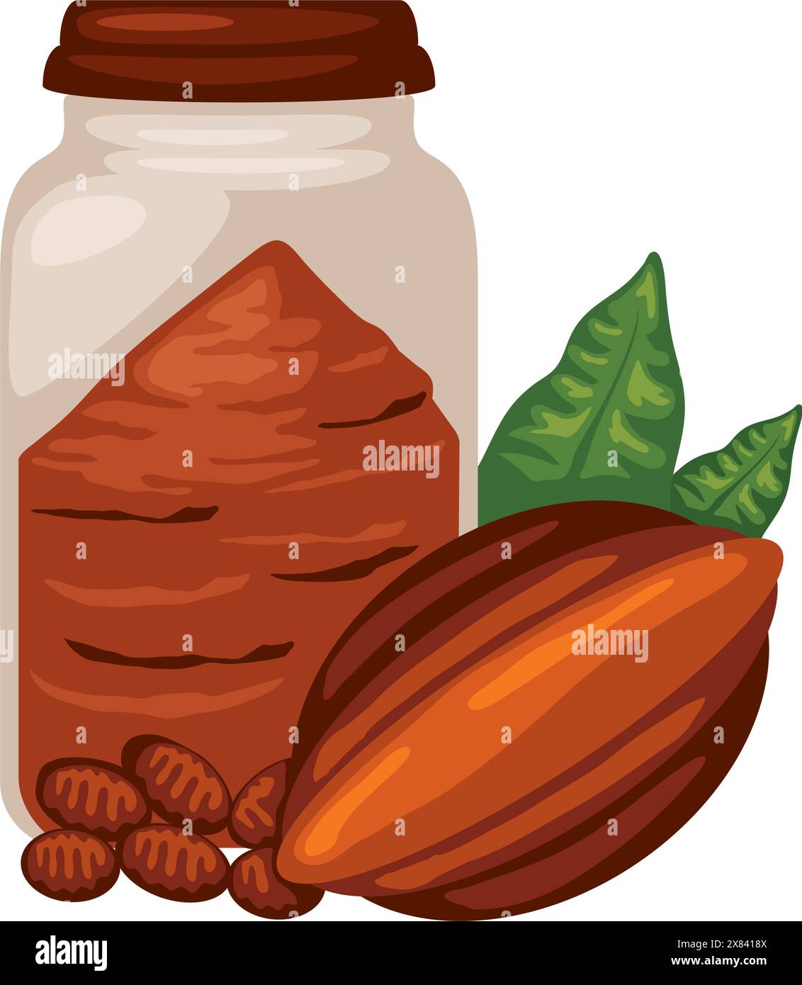 Cocoa powder jar Stock Vector Images - Alamy