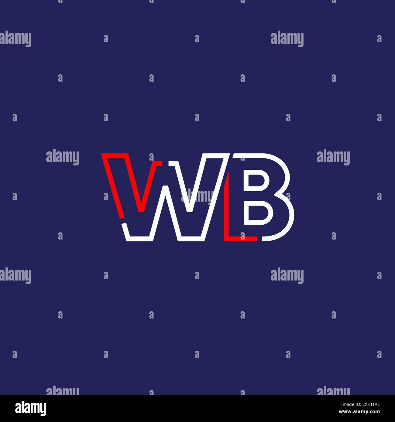 WB tech logo concept design Stock Vector Image & Art - Alamy