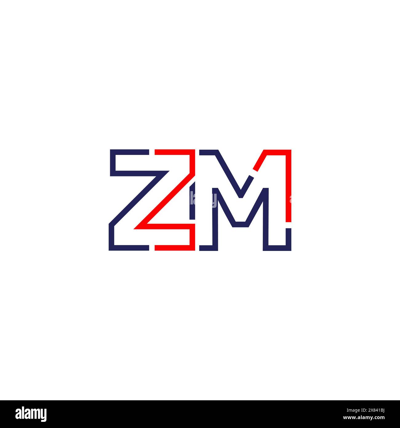 Zm logo design Cut Out Stock Images & Pictures - Alamy