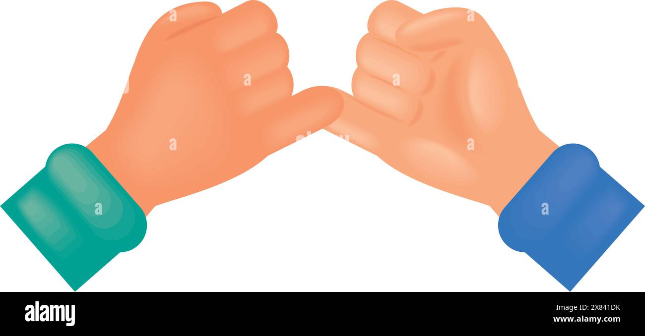 two hands to pinky promise gesture Stock Vector Image & Art - Alamy