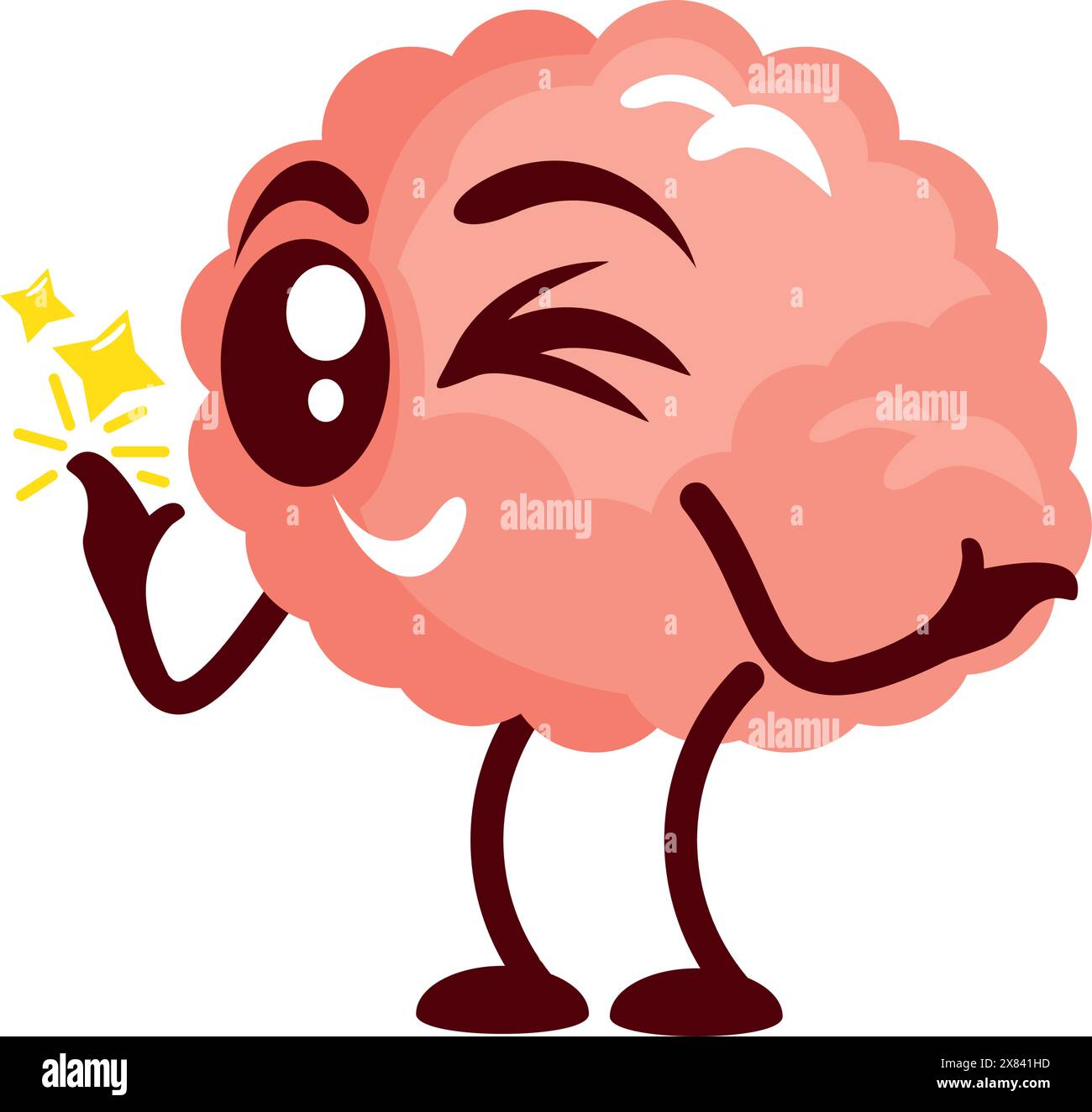 Smiley smiley with brain Stock Vector Images - Alamy