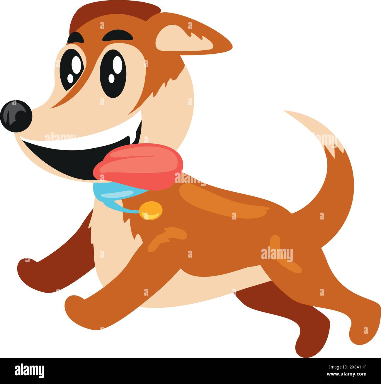 funny dog running cartoon Stock Vector Image & Art - Alamy