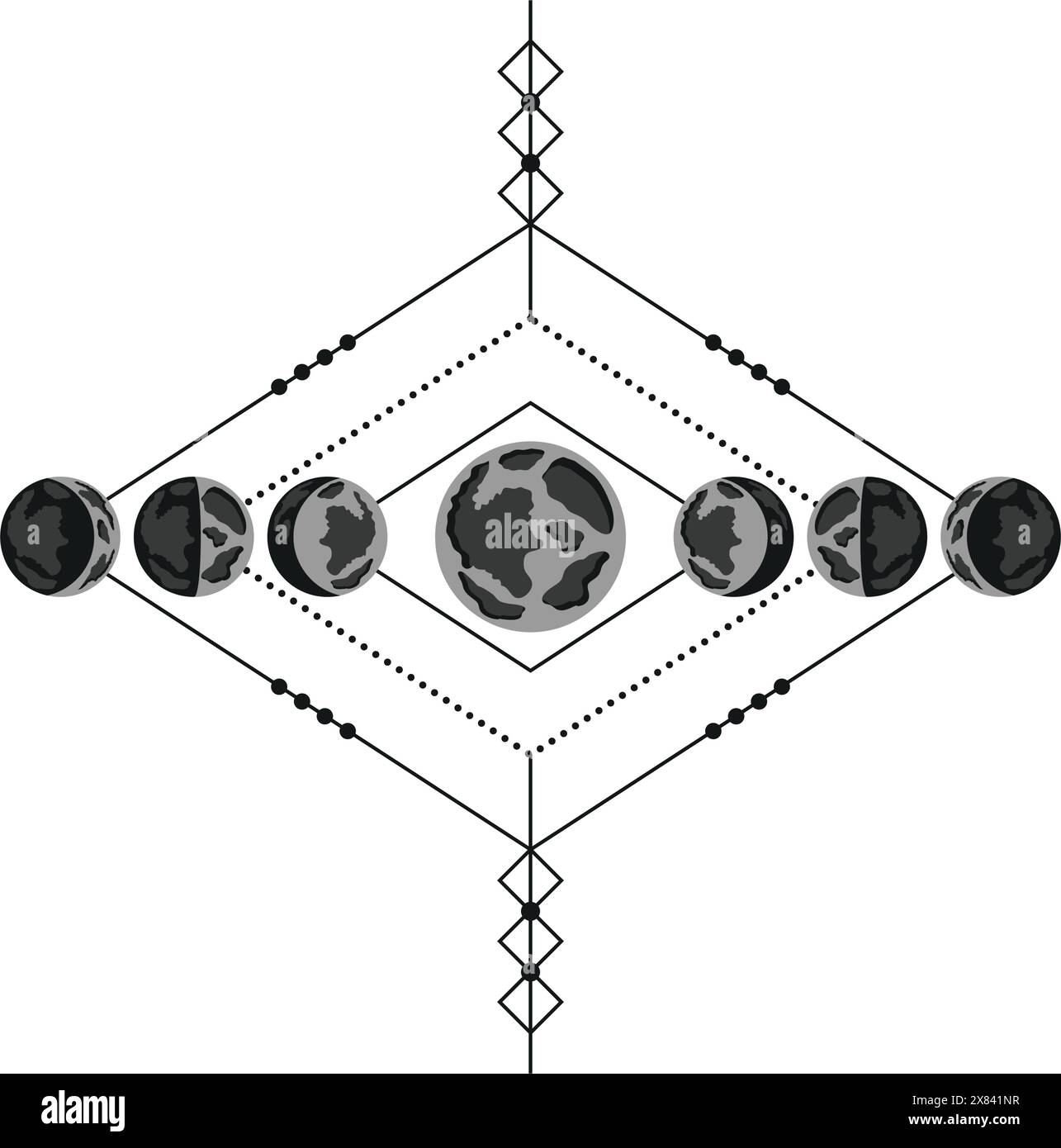 moon phases astronomy science Stock Vector Image & Art - Alamy