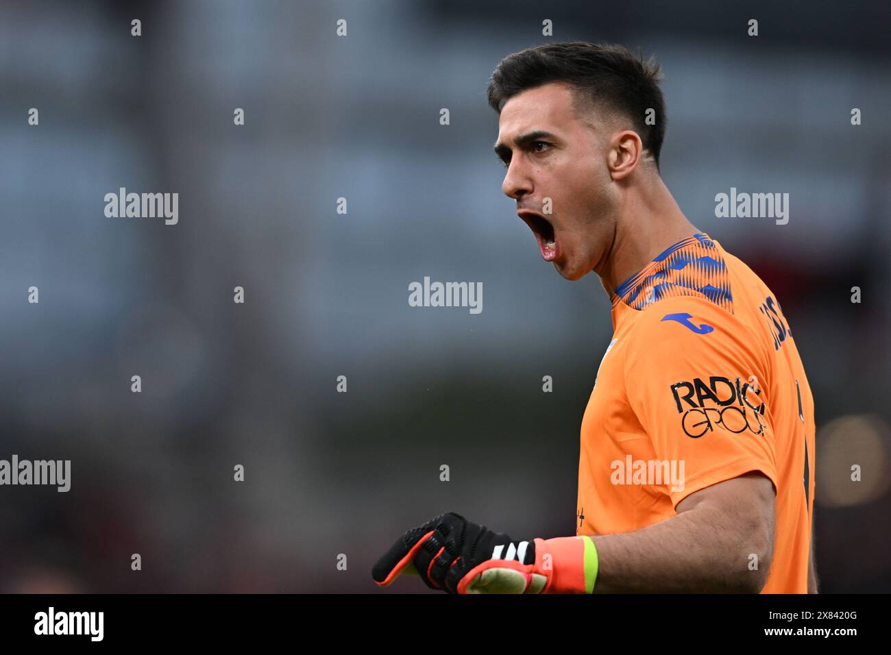 Juan Musso (Atalanta) celebrates after scoring his team's first goal ...