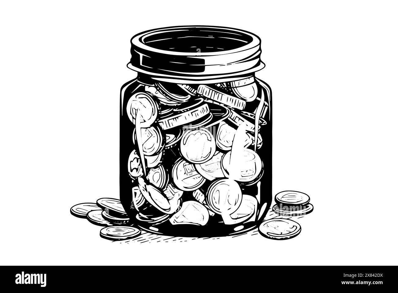 Old coin clipart Black and White Stock Photos & Images - Alamy
