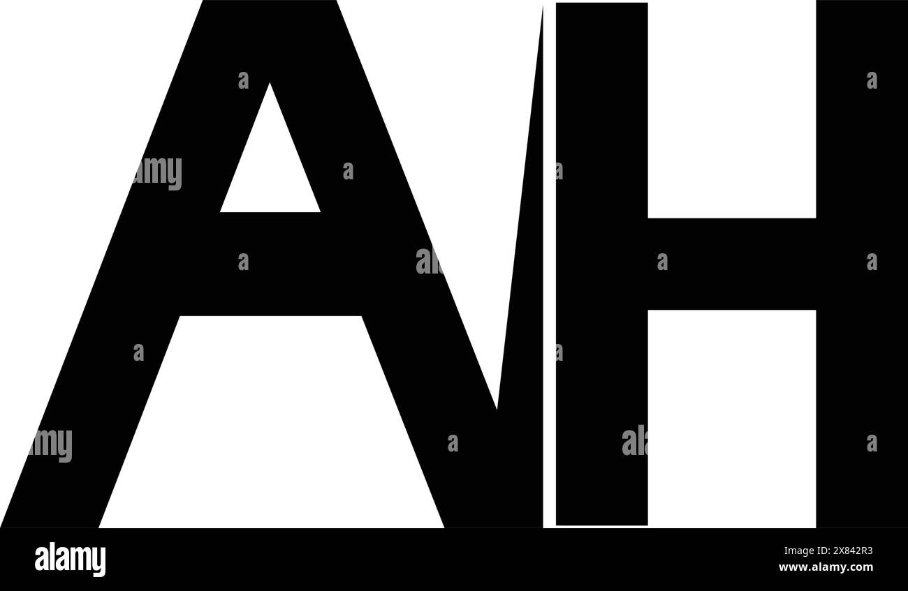 ah letter logo illustration design Stock Vector Image & Art - Alamy