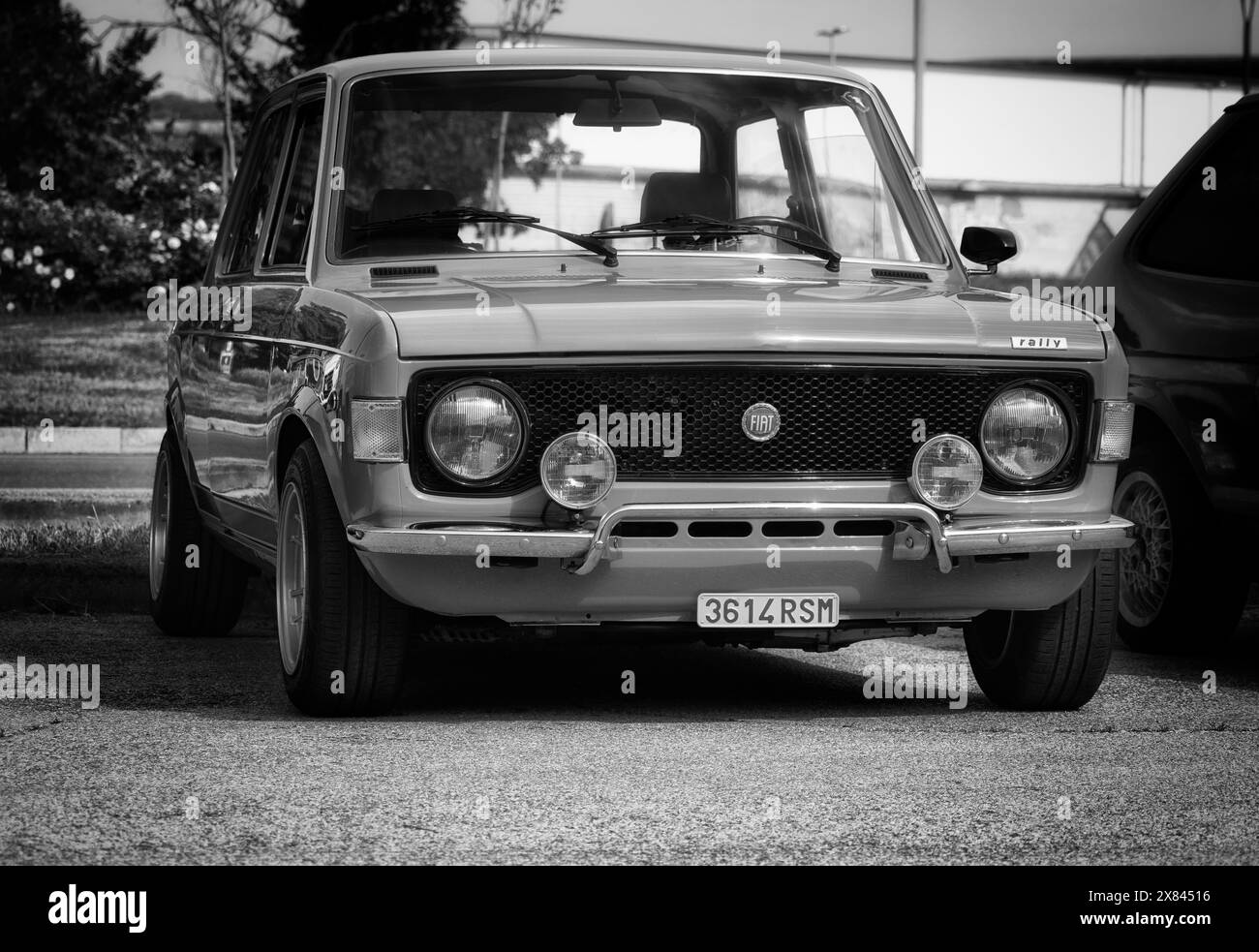 vintage Fiat 128 Sport at a rally Stock Photo - Alamy