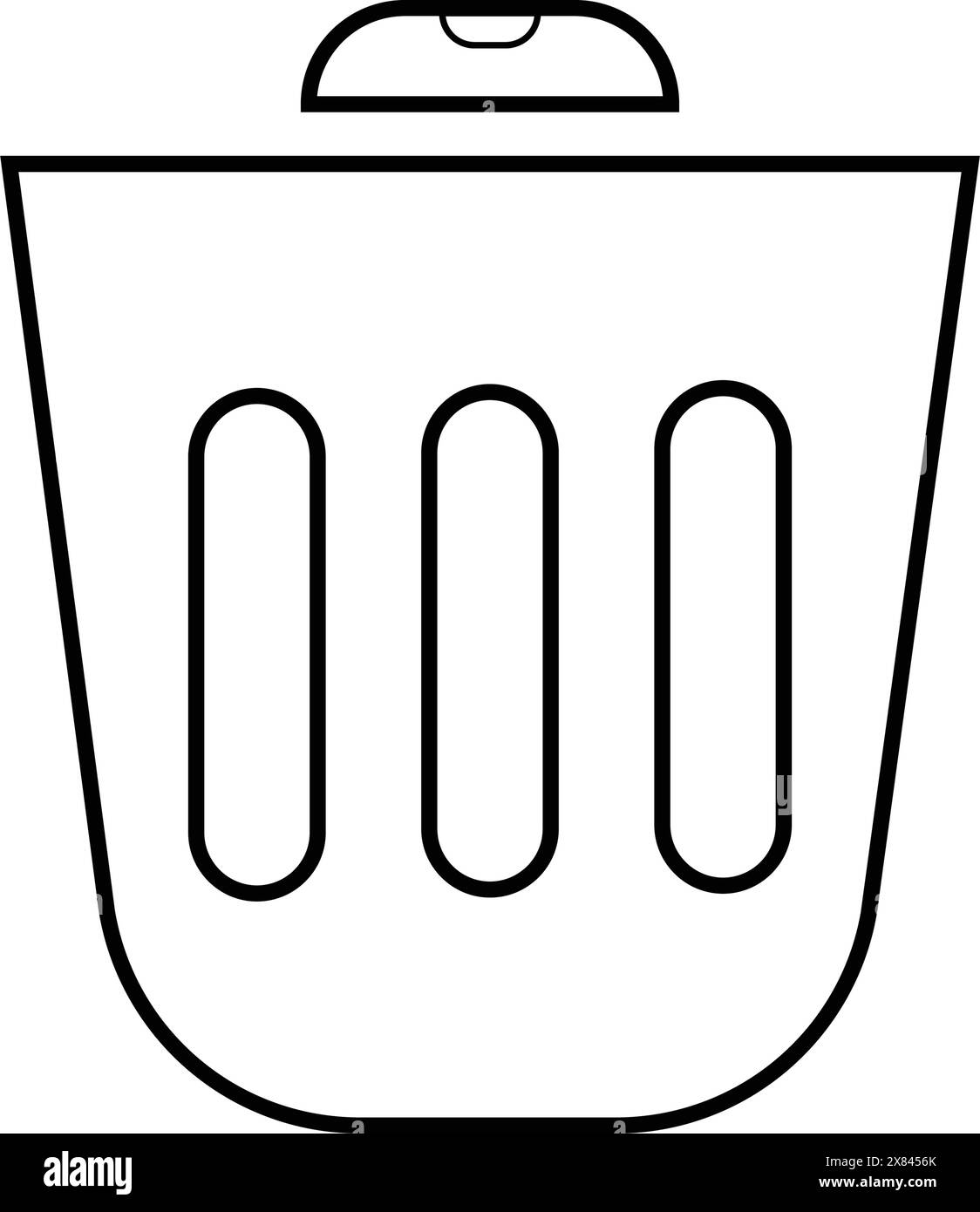 Dustbin Or Trash Bin Icon Garbage Container Bucket Sign Recyclable